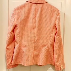 Zara | Jackets & Coats | Zara Orange Gingham Suit Jacker | Poshmark